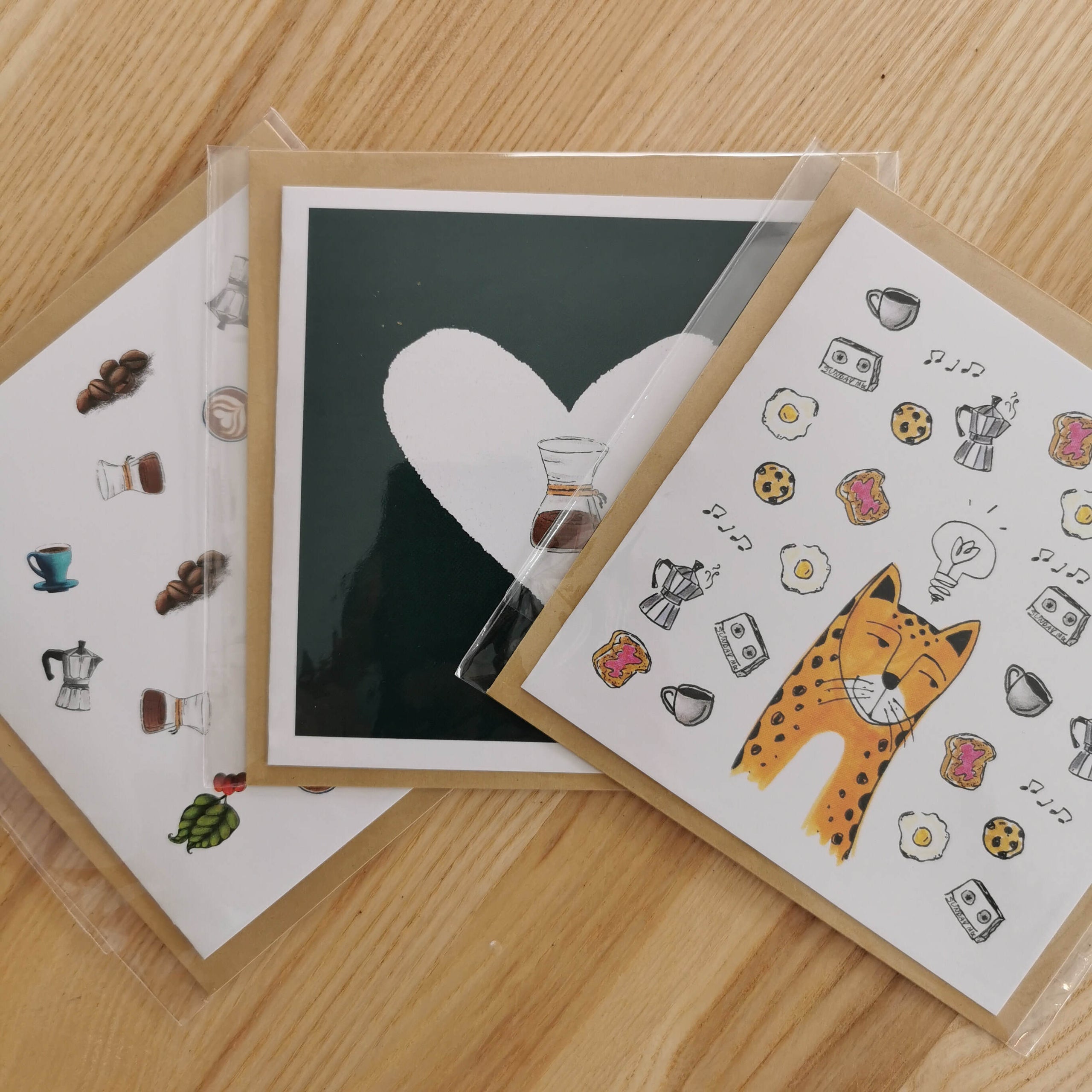 Carte & Signet - Jaune Design (Paquet de 3) | Géogène Micro-torrefacteur